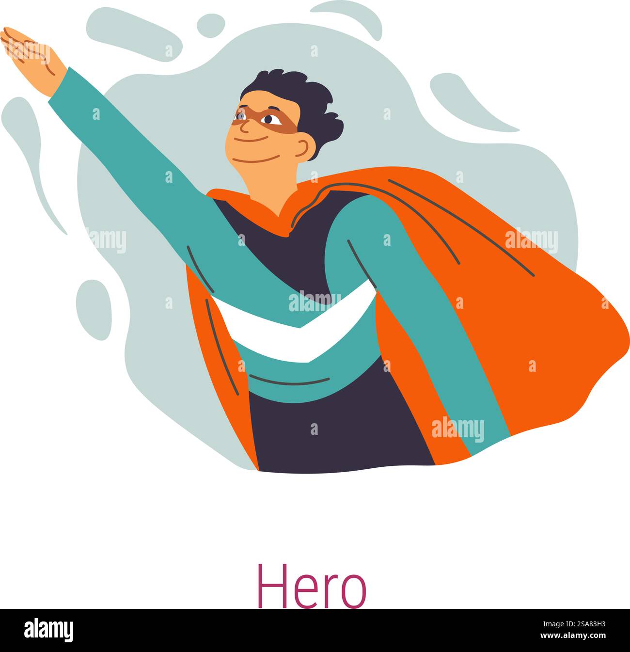 Hero Jungian archetype, isolated male personage wearing cape and mask ...