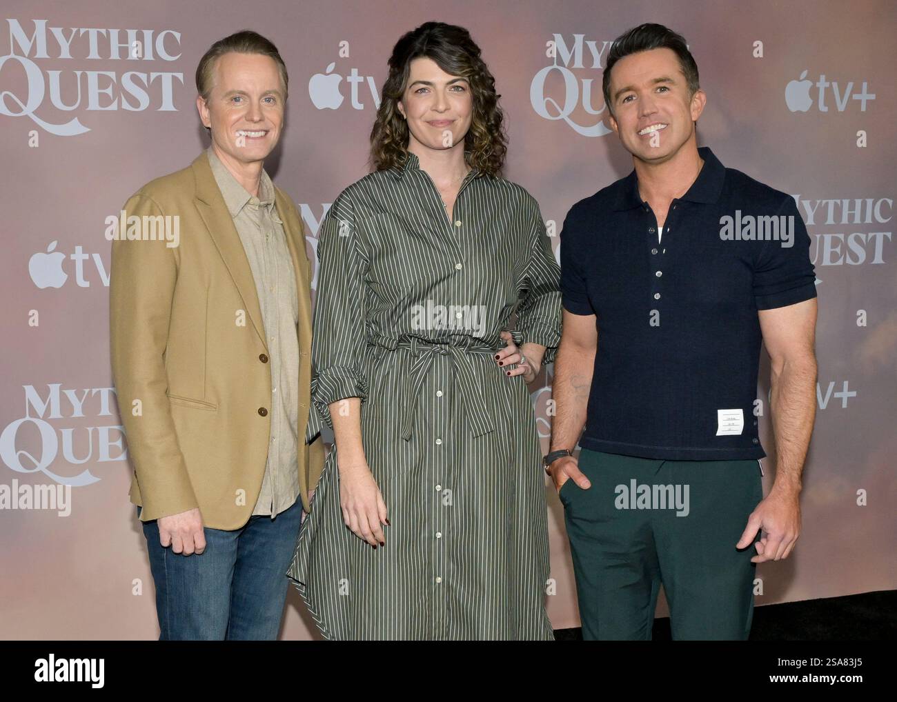 January 28, 2025, West Hollywood, California, USA: (L-R) David Hornsby ...
