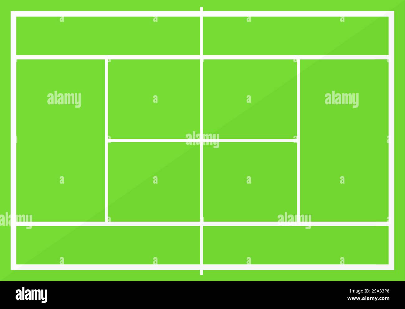 Sports field or court with zones, tennis game or match for ...
