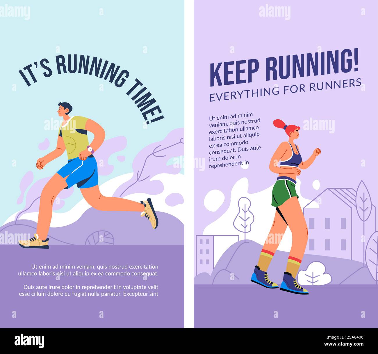 Jogging and running exercises for healthy lifestyle and slim body. Its ...