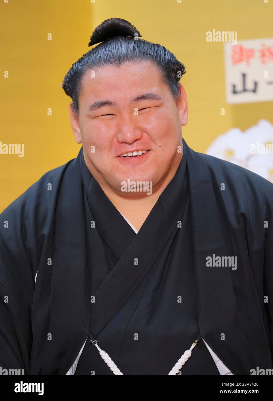 Mongolian sumo wrestler Hoshoryu attends a press conference after ...