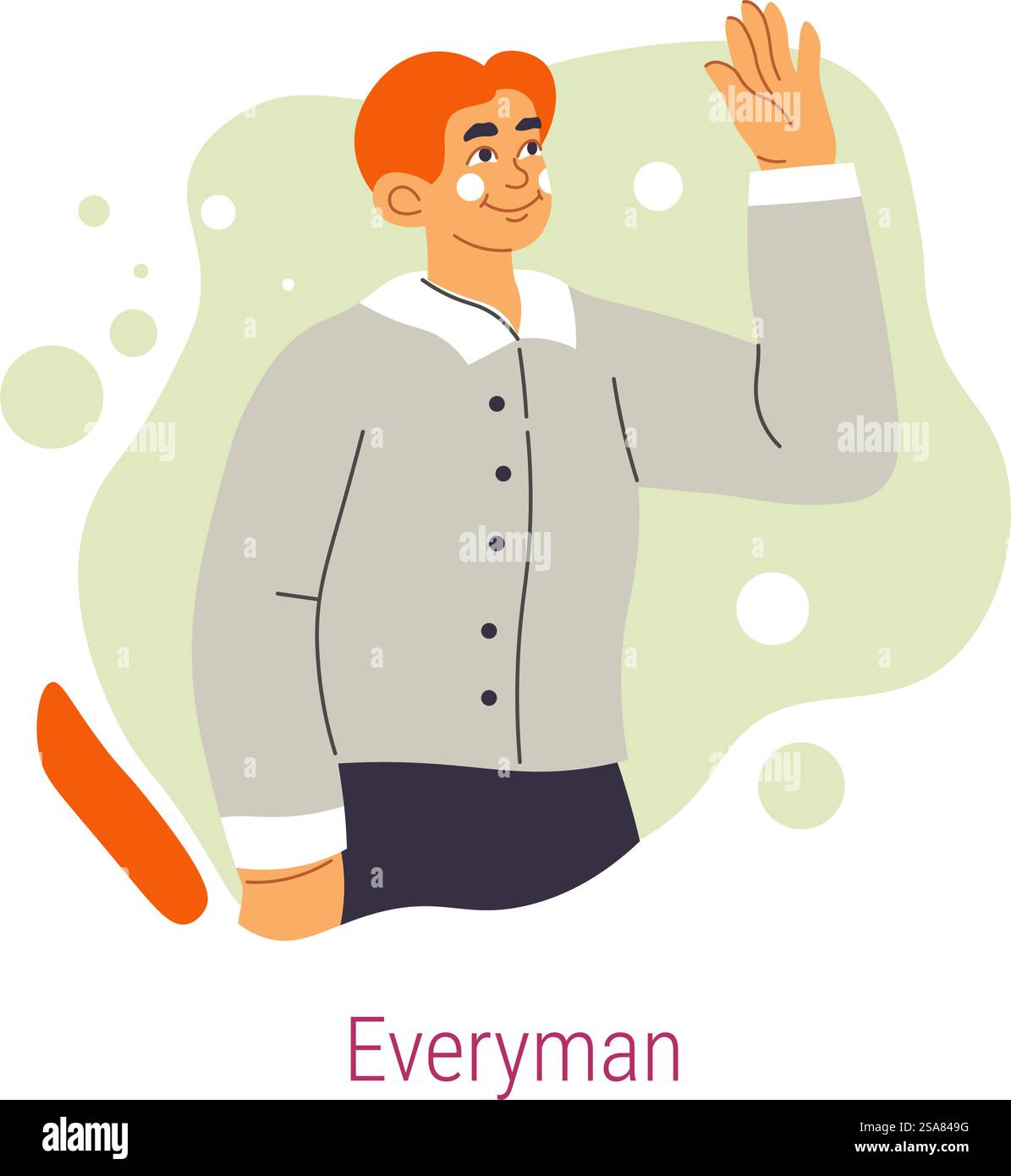Everyman Jungian archetype, isolated man personage wearing ordinary ...