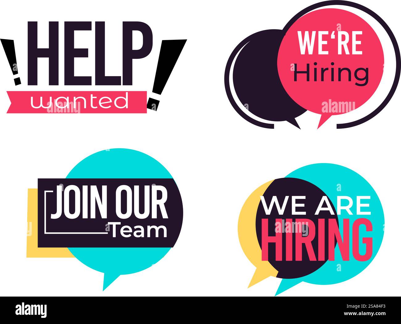 Recruitment and employment. Join our team, we are hiring banner or ...