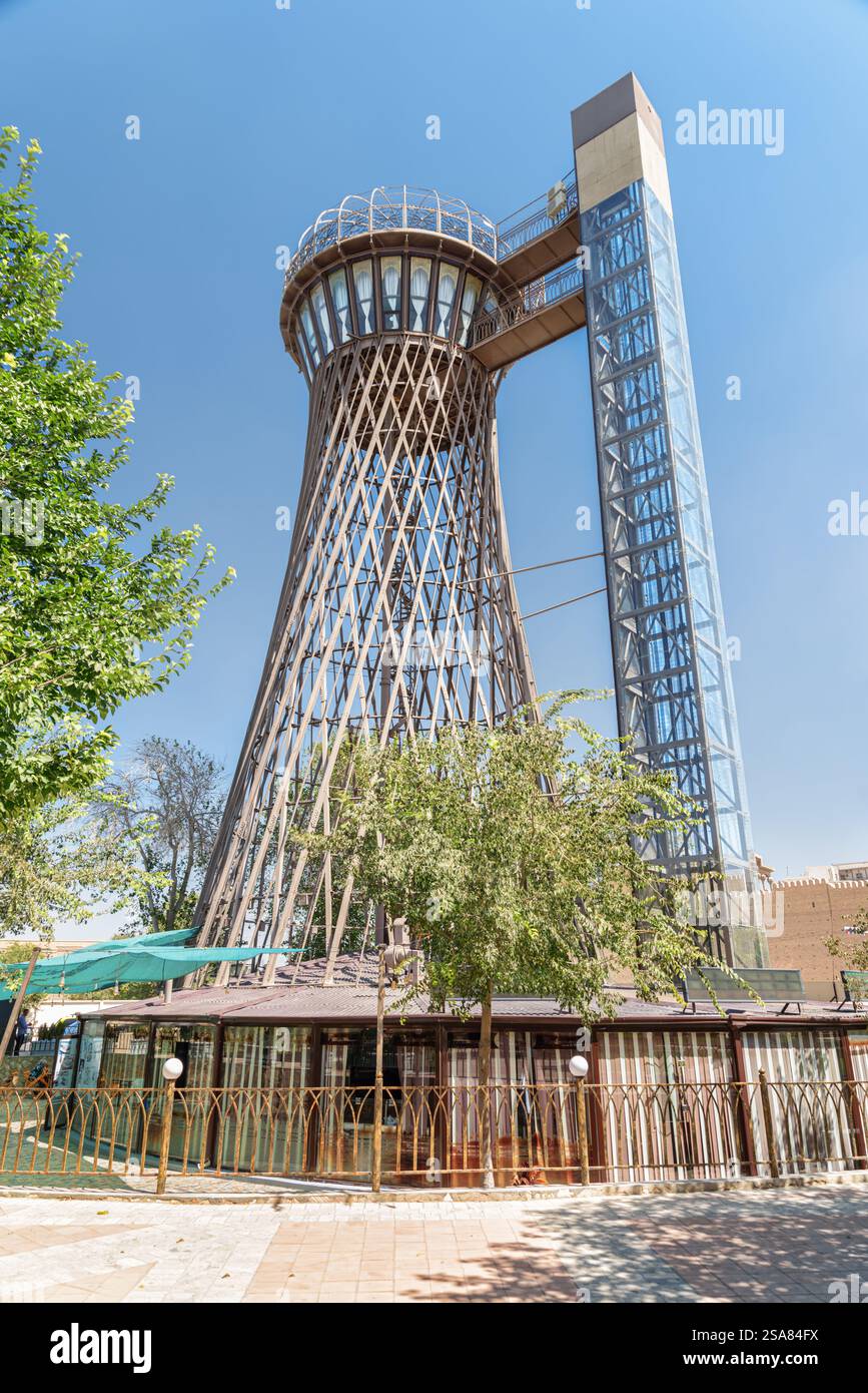 The Shukhov Tower (Bukhara Tower) in Historic Center of Bukhara Stock ...