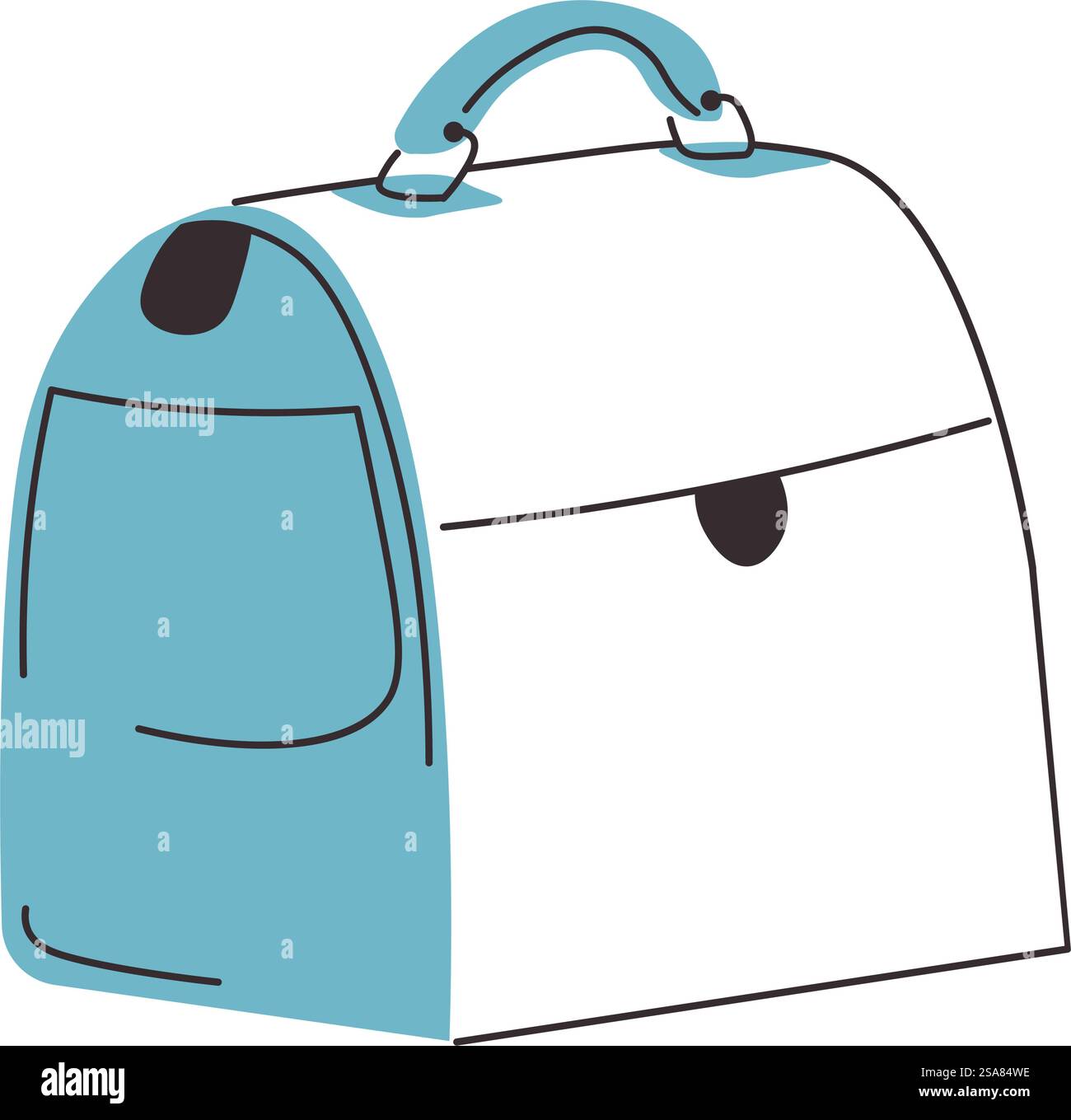 Compact and portable school or work lunch bag for carrying meals and ...