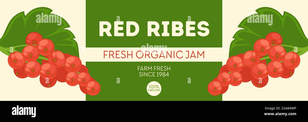 Farm fresh red ribes organic jam. Dessert and addition to dishes and ...
