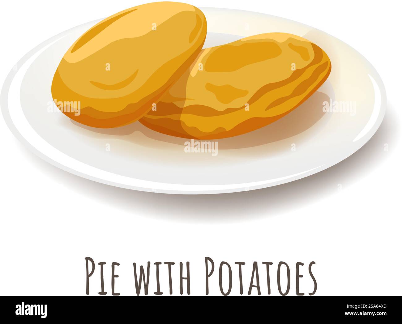 Isolated plate with pies with potatoes versatile hi-res stock ...