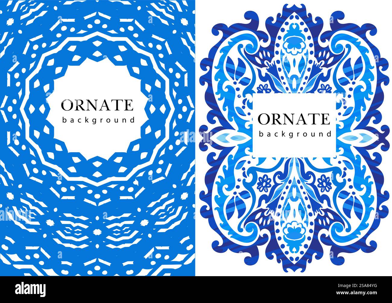 Seamless, intricate snowflake pattern in a bold blue, vector-based ...