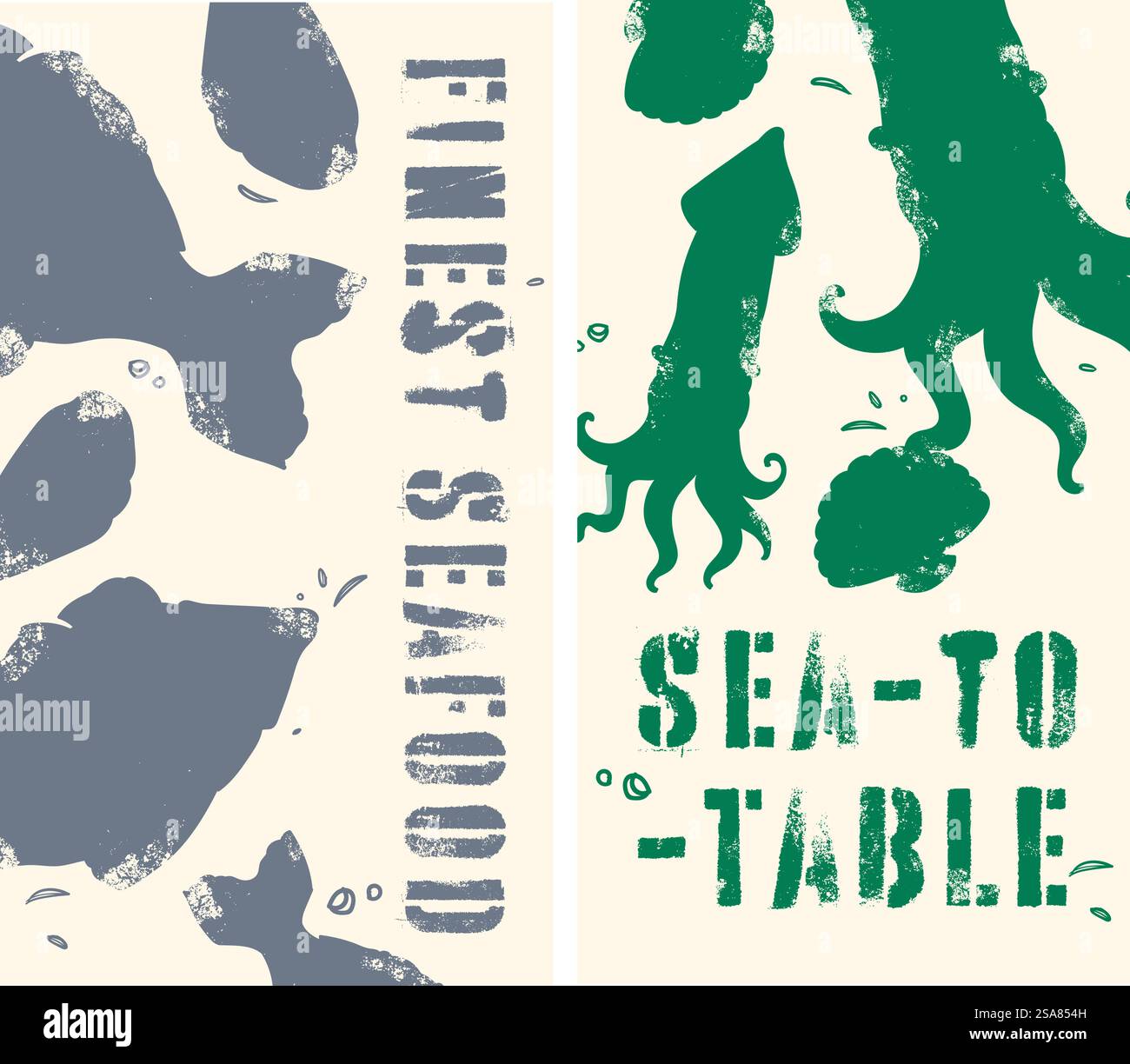 Event poster vector celebrating sea practices, featuring squid and ...