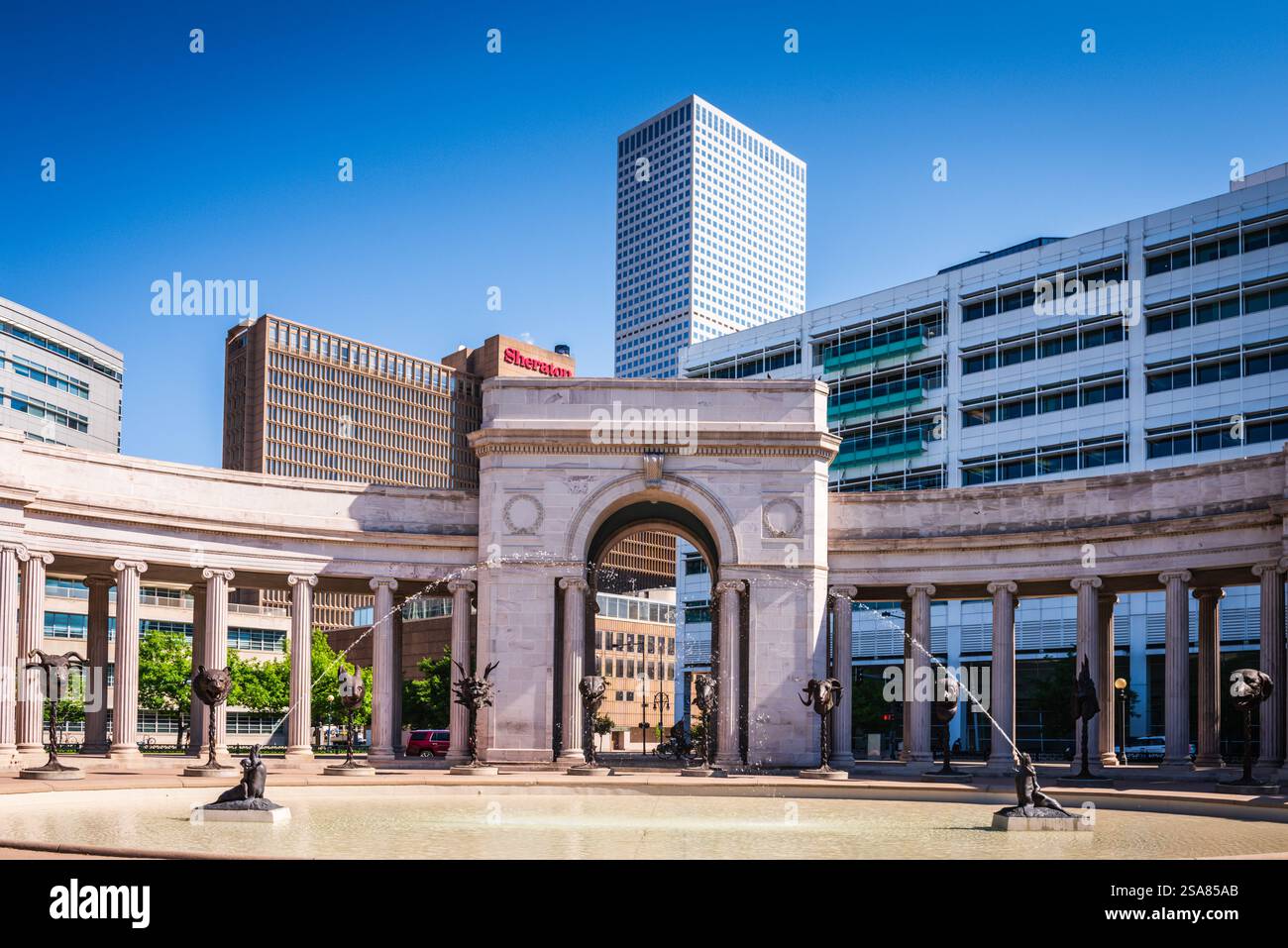 Denver, CO USA - June 27, 2018: Civic Center Park is a green space ...