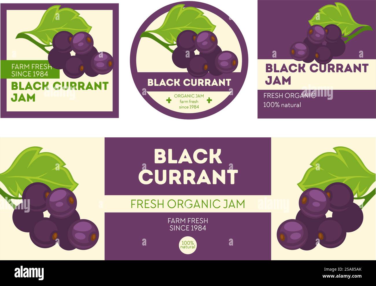 Luscious black currants vector design hi-res stock photography and ...