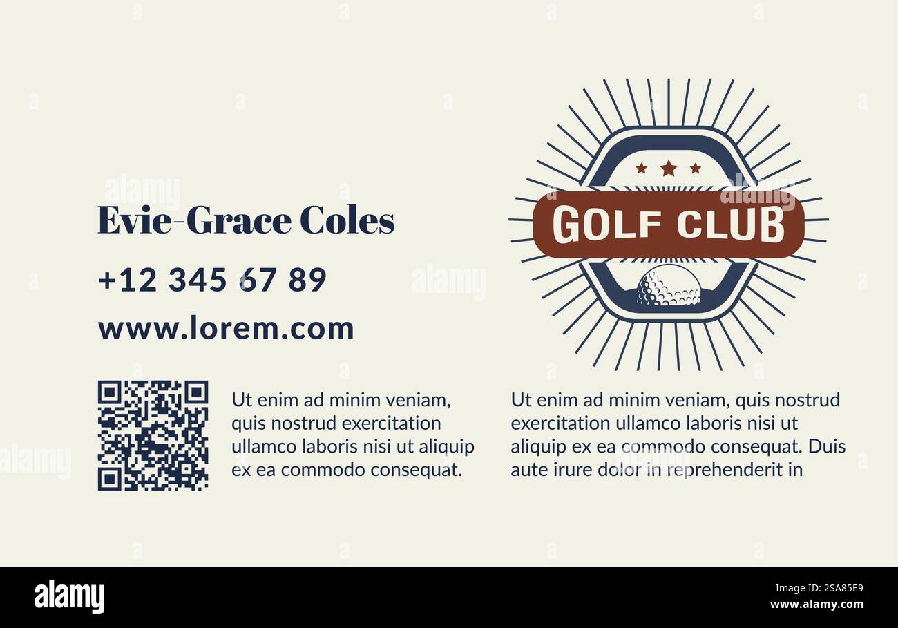 Sunburst design golf club membership card hi-res stock photography and ...