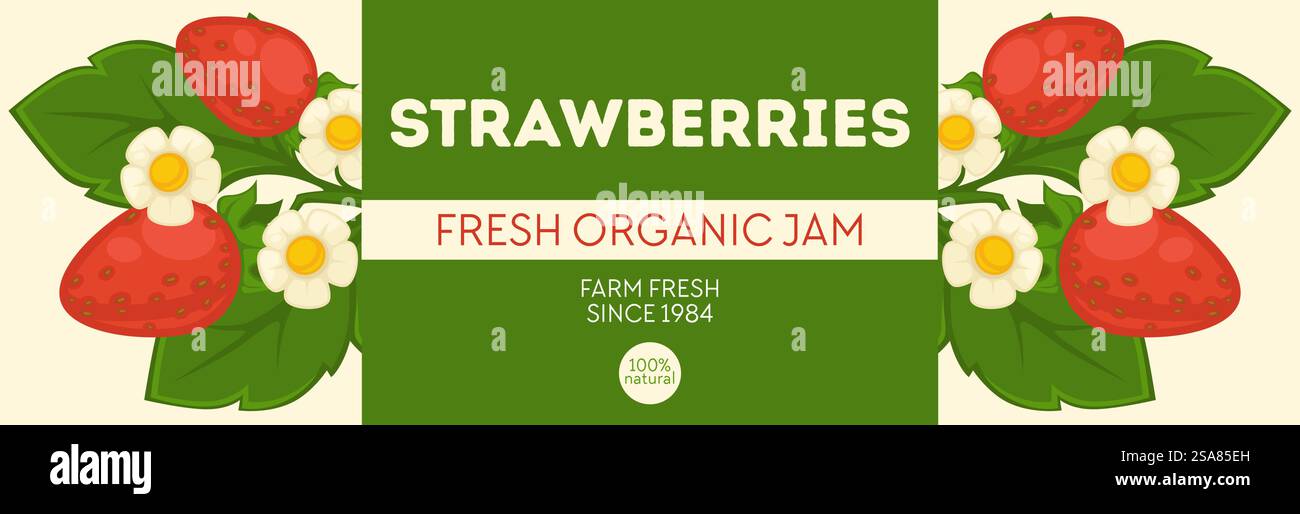 Organic and farm fresh strawberries jam. Sweet and tangy spread made ...