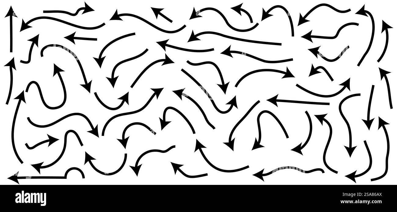 Arrows icon set or graphics collection. Pointer icons. Pointer graphic ...