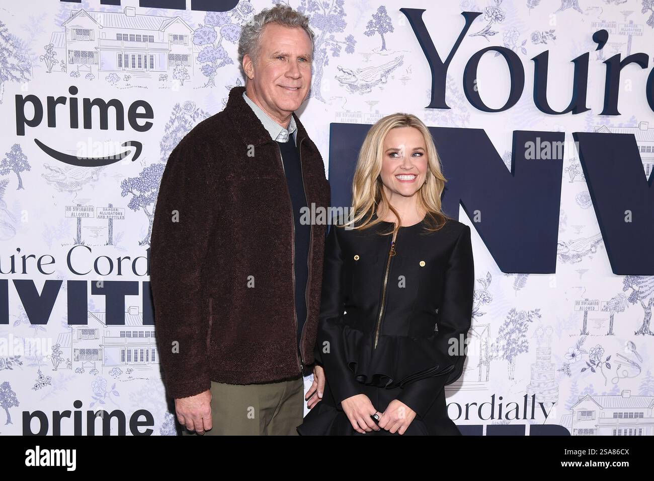 New York, USA. 28th Jan, 2025. (L-R) Will Ferrell and Reese Witherspoon ...