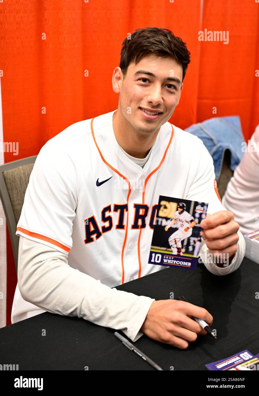 Houston Astros infielder Shay Whitcomb (10) during the 2025 Houston ...