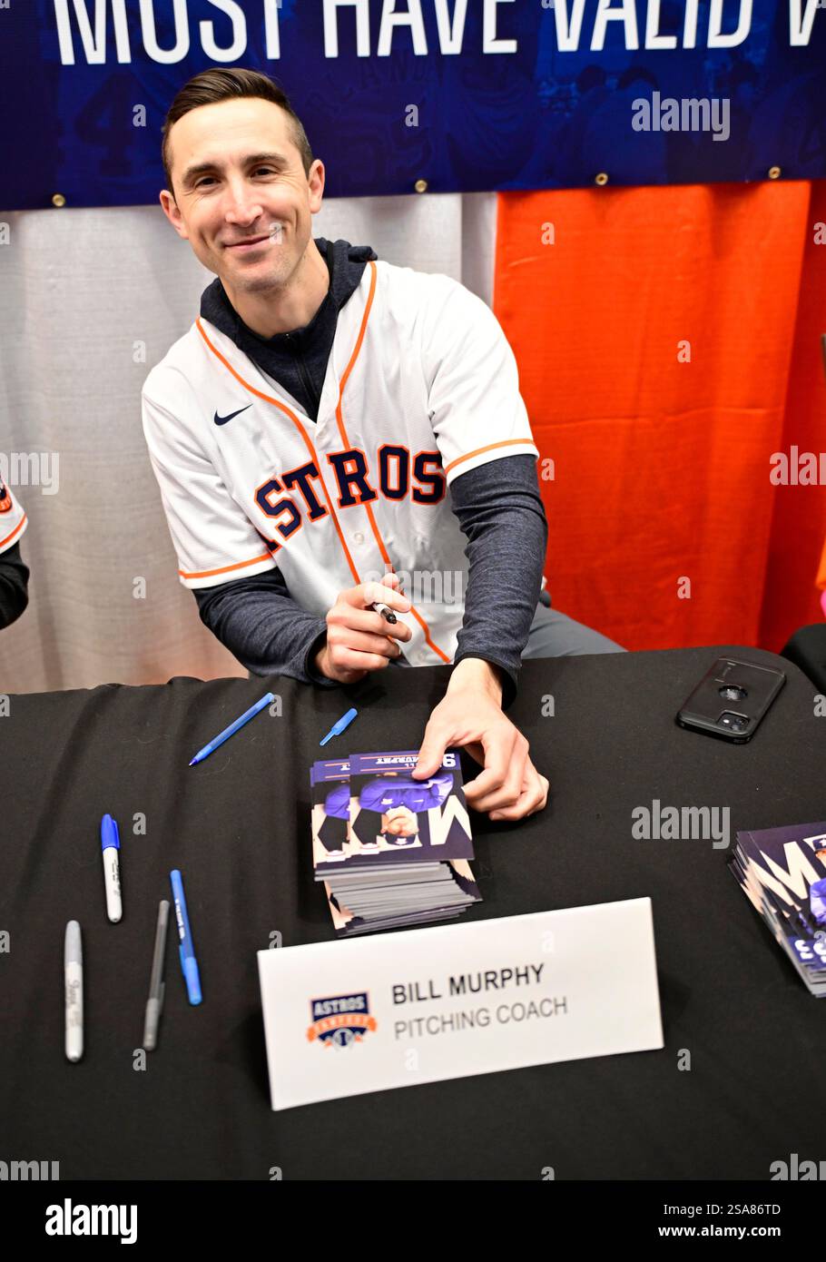 Houston Astros pitching coach Bill Murphy (95) during the 2025 Houston Astros FanFest on January ...