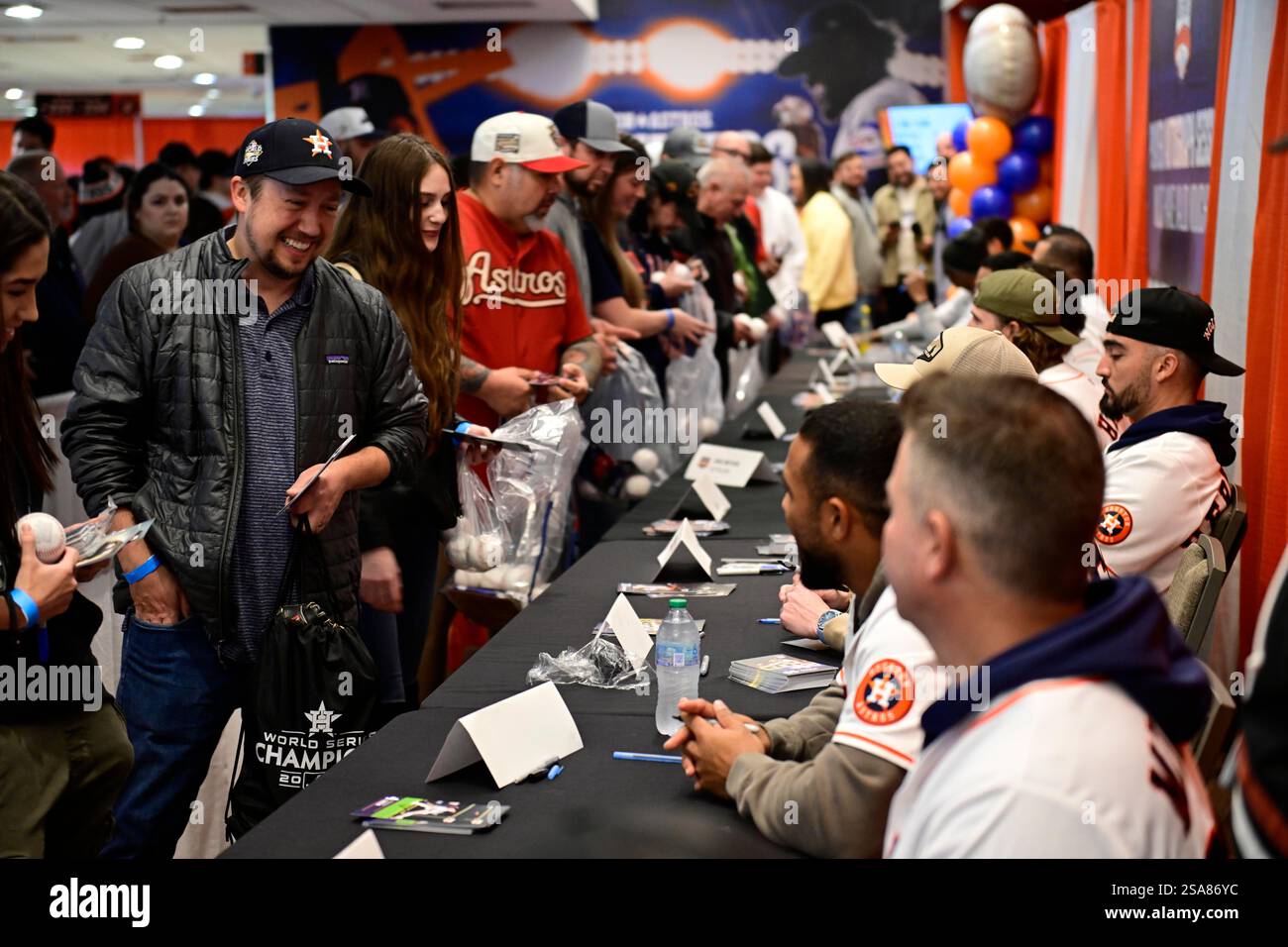 Fans meeting the players and getting autographs during the 2025 Houston ...
