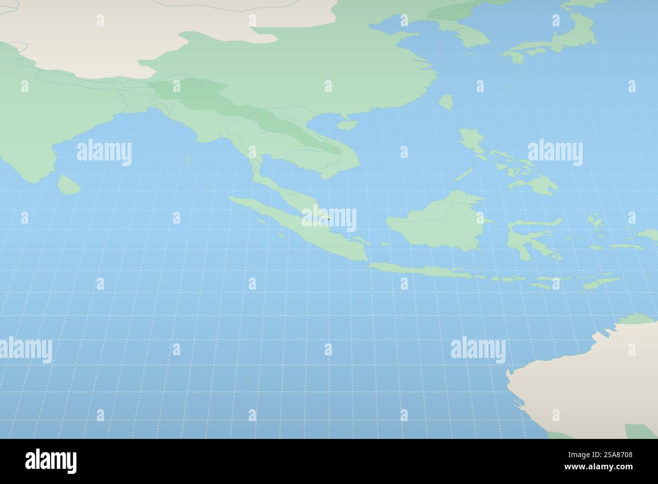 Singapore highlighted on a detailed map, geographic location of ...