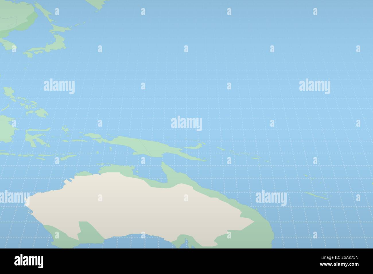 Micronesia highlighted on a detailed map, geographic location of ...