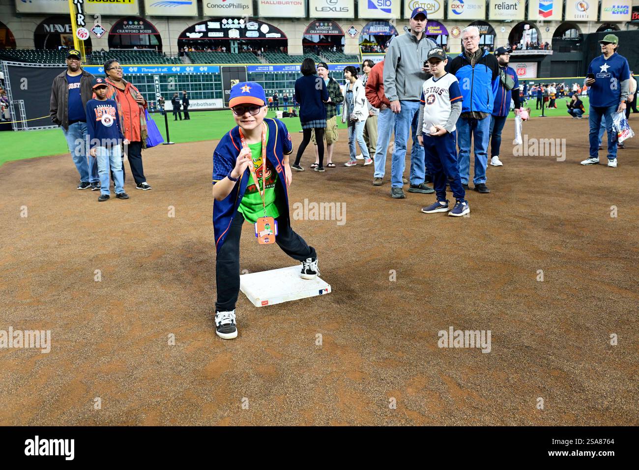 Fans enjoying time on the field during the 2025 Houston Astros FanFest ...
