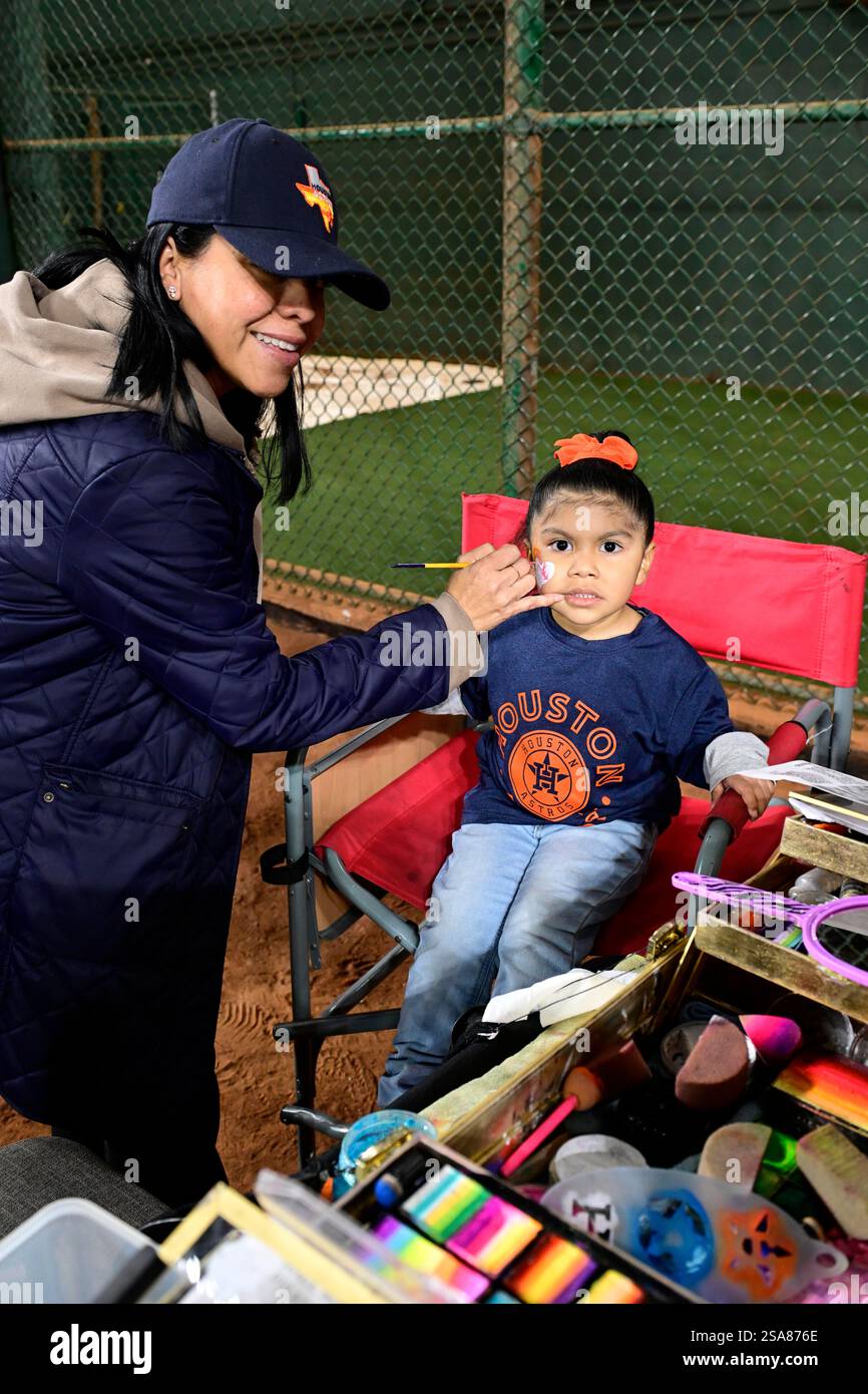 Fans enjoying time on the field during the 2025 Houston Astros FanFest ...