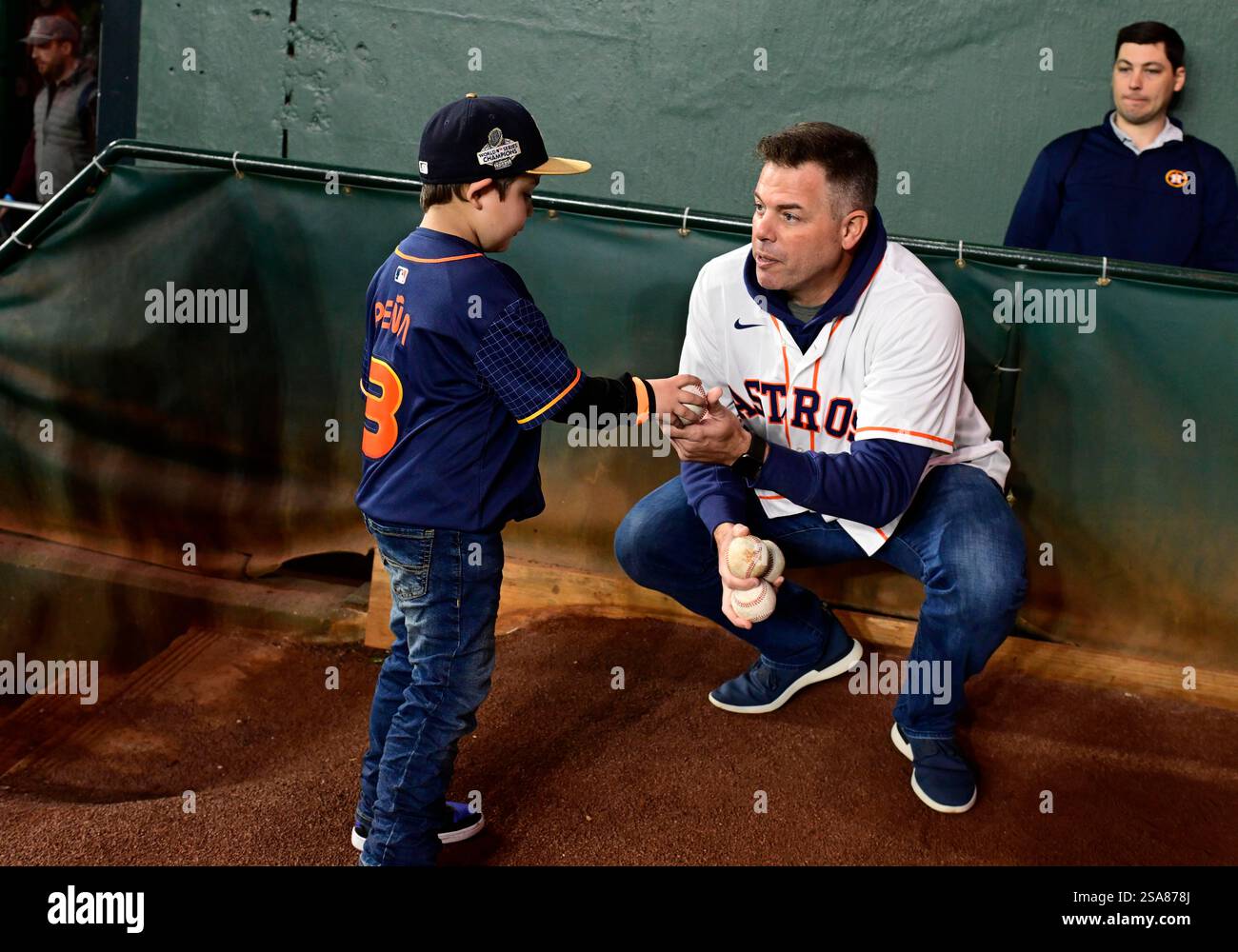 Fans enjoying time on the field during the 2025 Houston Astros FanFest ...