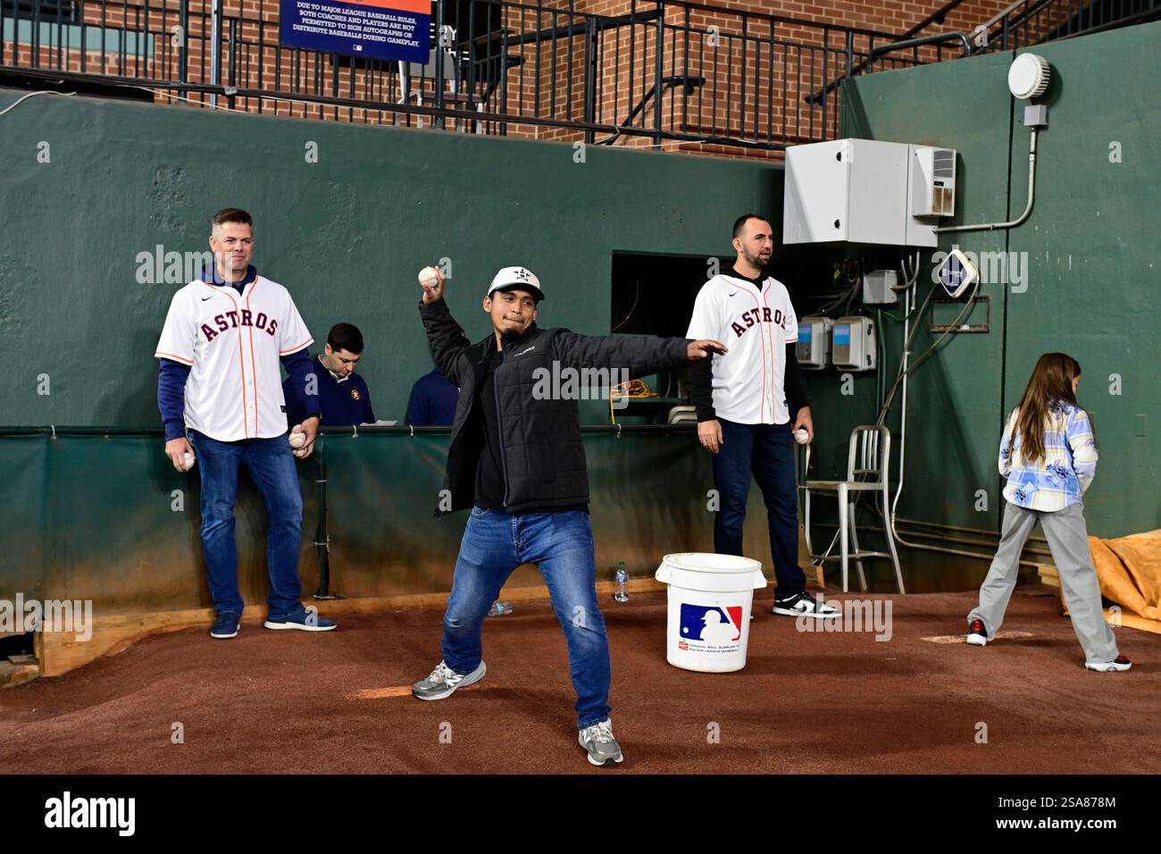 Fans enjoying time on the field during the 2025 Houston Astros FanFest ...