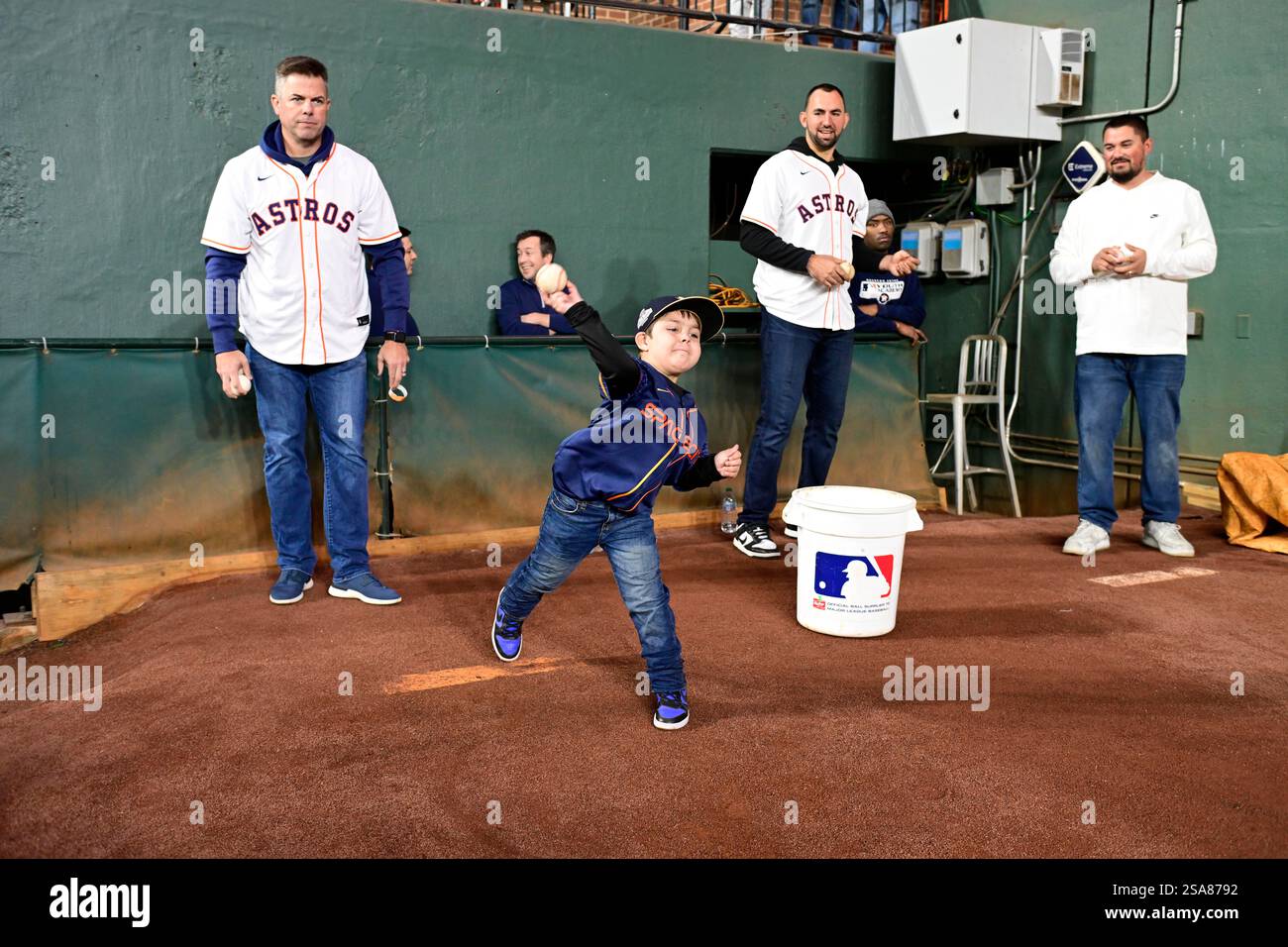 Fans enjoying time on the field during the 2025 Houston Astros FanFest ...