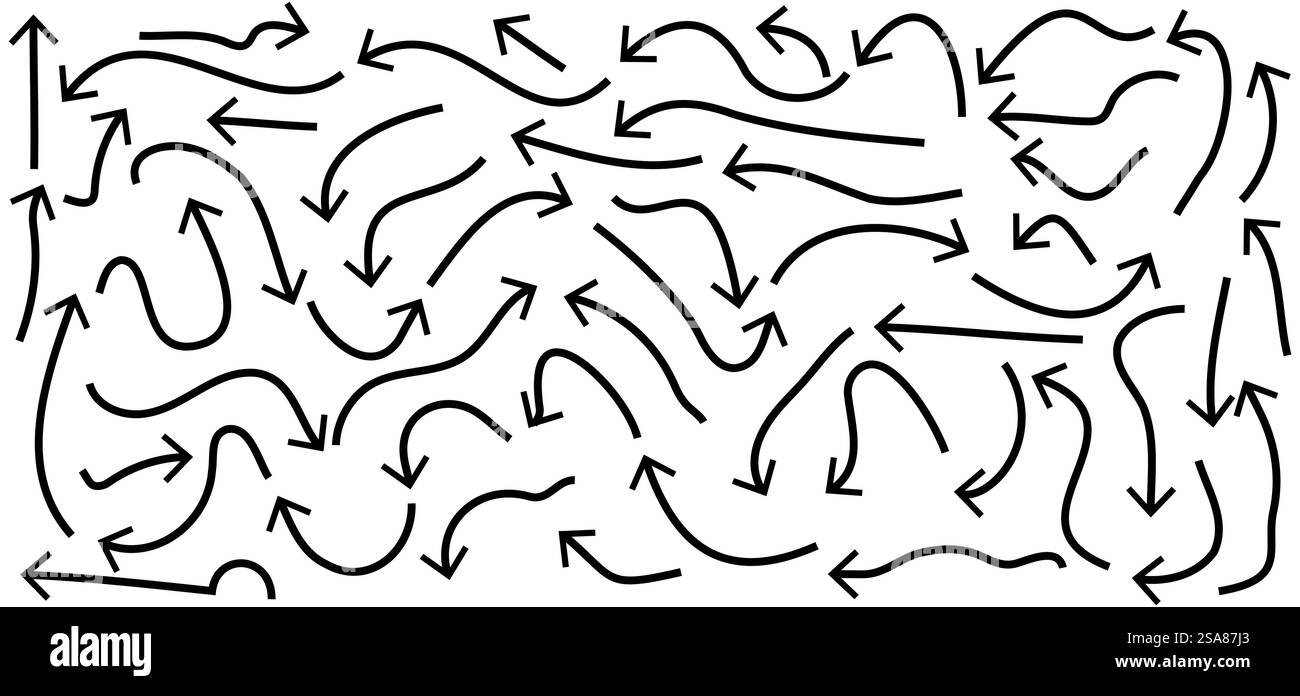 Arrows icon set or graphics collection. Pointer icons. Pointer graphic ...