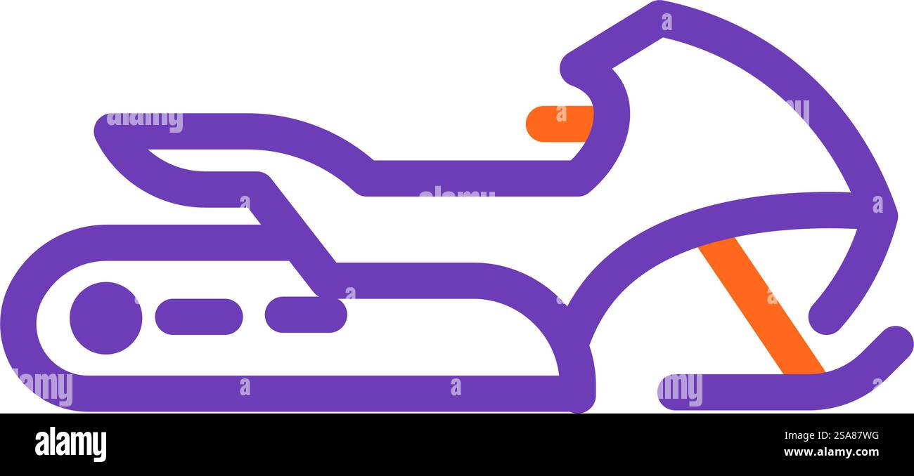 Vector illustration of a snowmobile icon, crafted in a modern style ...