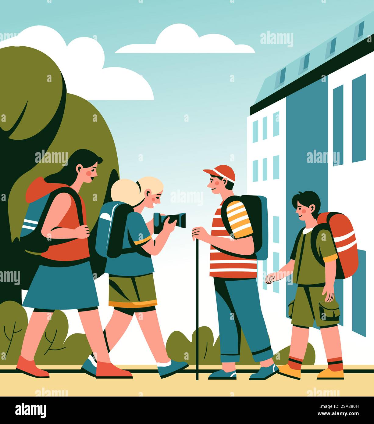 Landmarks teens Stock Vector Images - Alamy