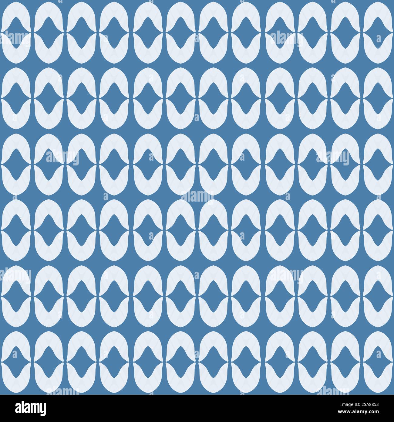 Blue ornamental pattern with intricate details, seamlessly repeatable ...