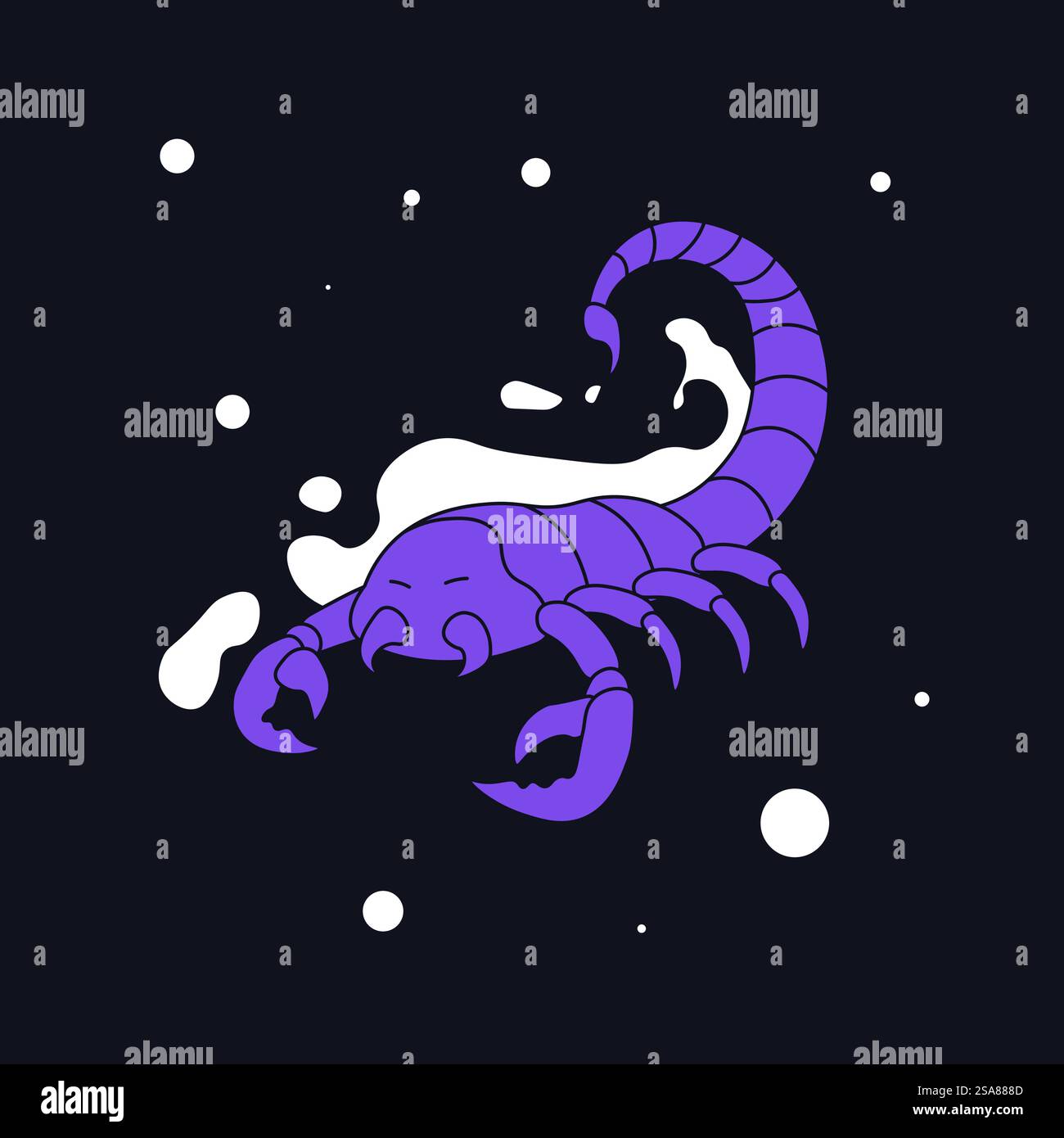 Scorpio zodiac sign in a modern vector illustration style. Isolated on ... Scorpio zodiac sign in a modern vector illustration style. Isolated on ...