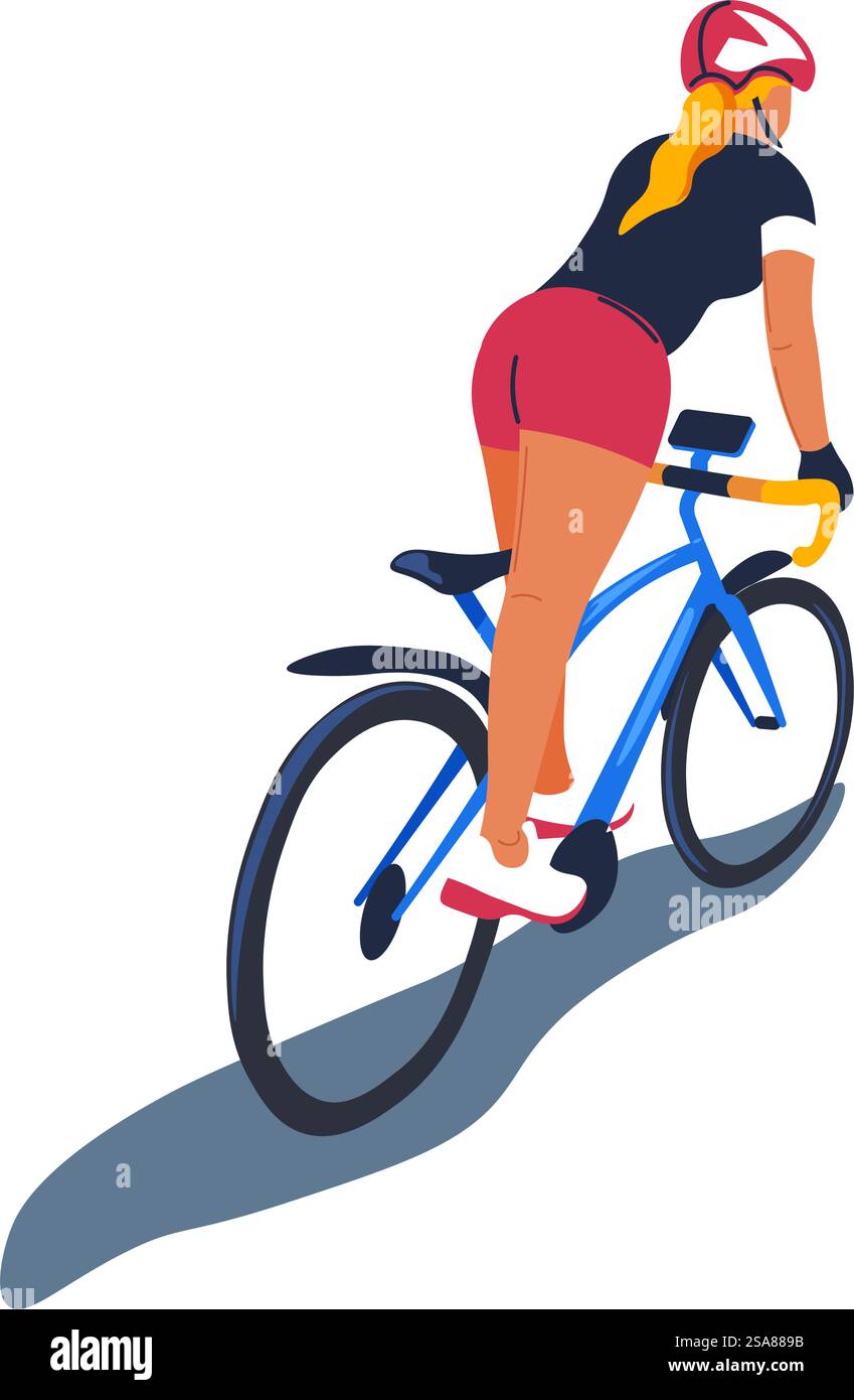 Cyclist woman in bike Cut Out Stock Images & Pictures - Alamy