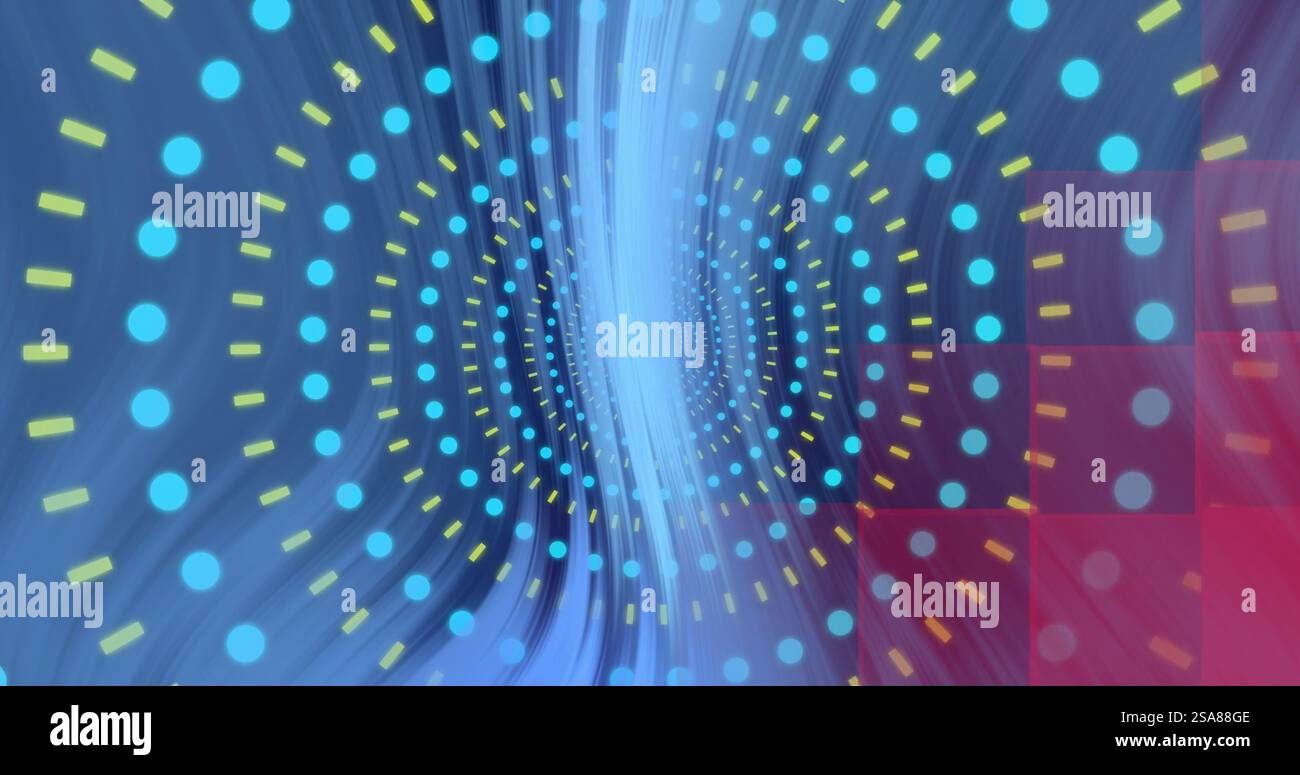 Image of colourful shapes moving on black background Stock Photo - Alamy