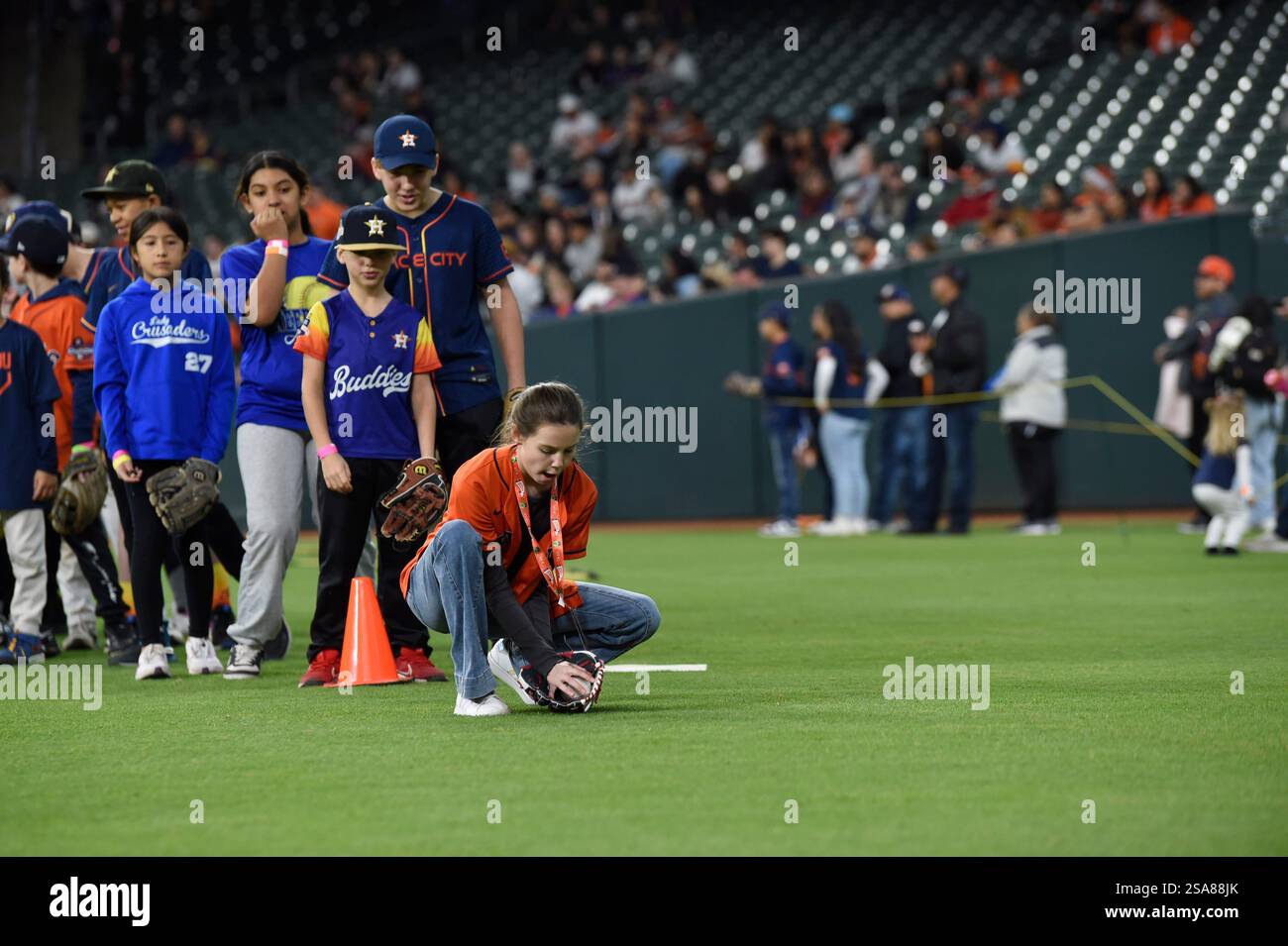 Houston, United States. 25th Jan, 2025. Fans enjoying time on the field ...