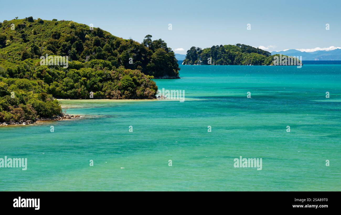 Adele Island viewed from the Abel Tasman Coastal Track, Abel Tasman ...