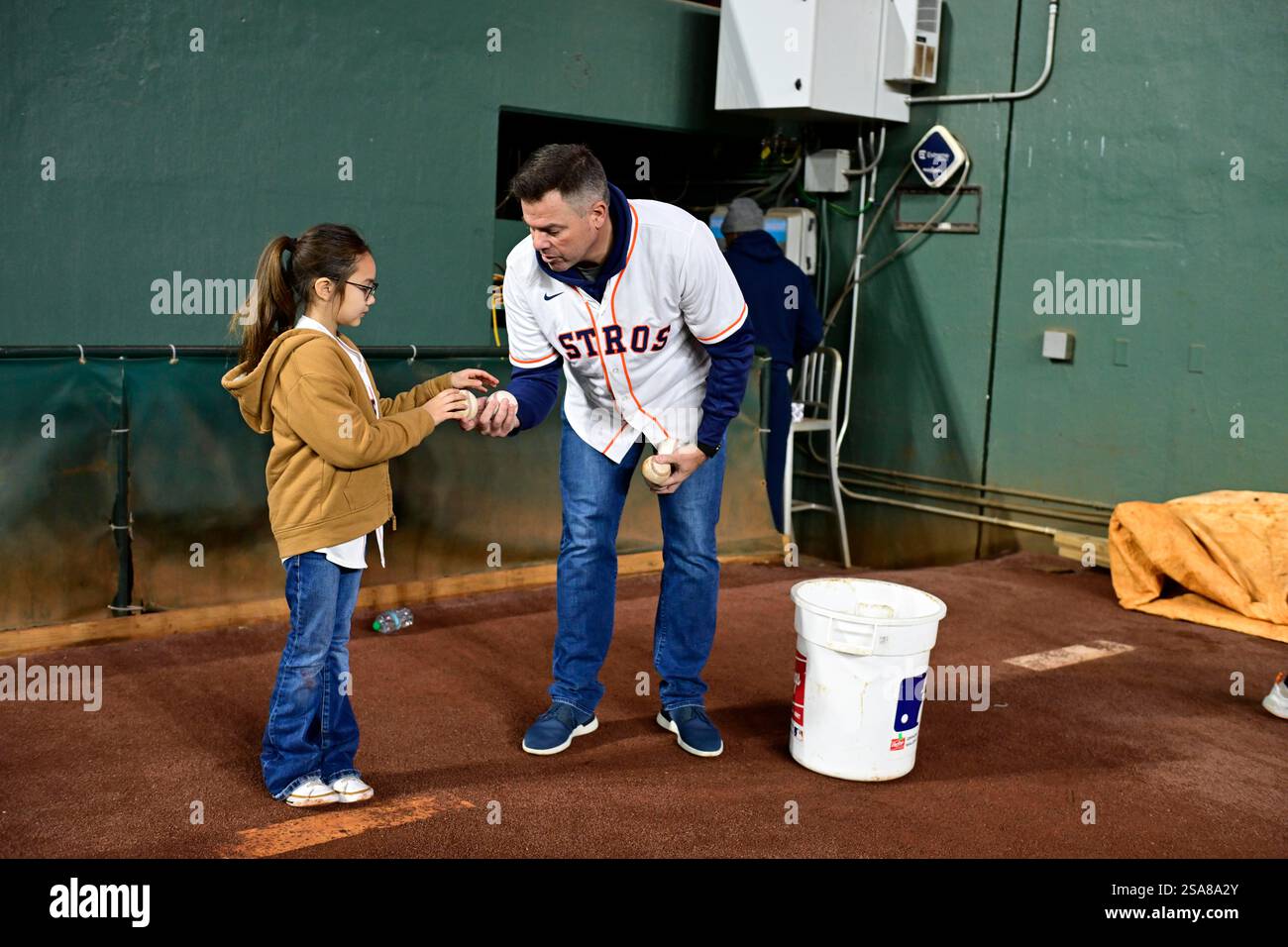 Houston, United States. 25th Jan, 2025. Fans enjoying time on the field ...