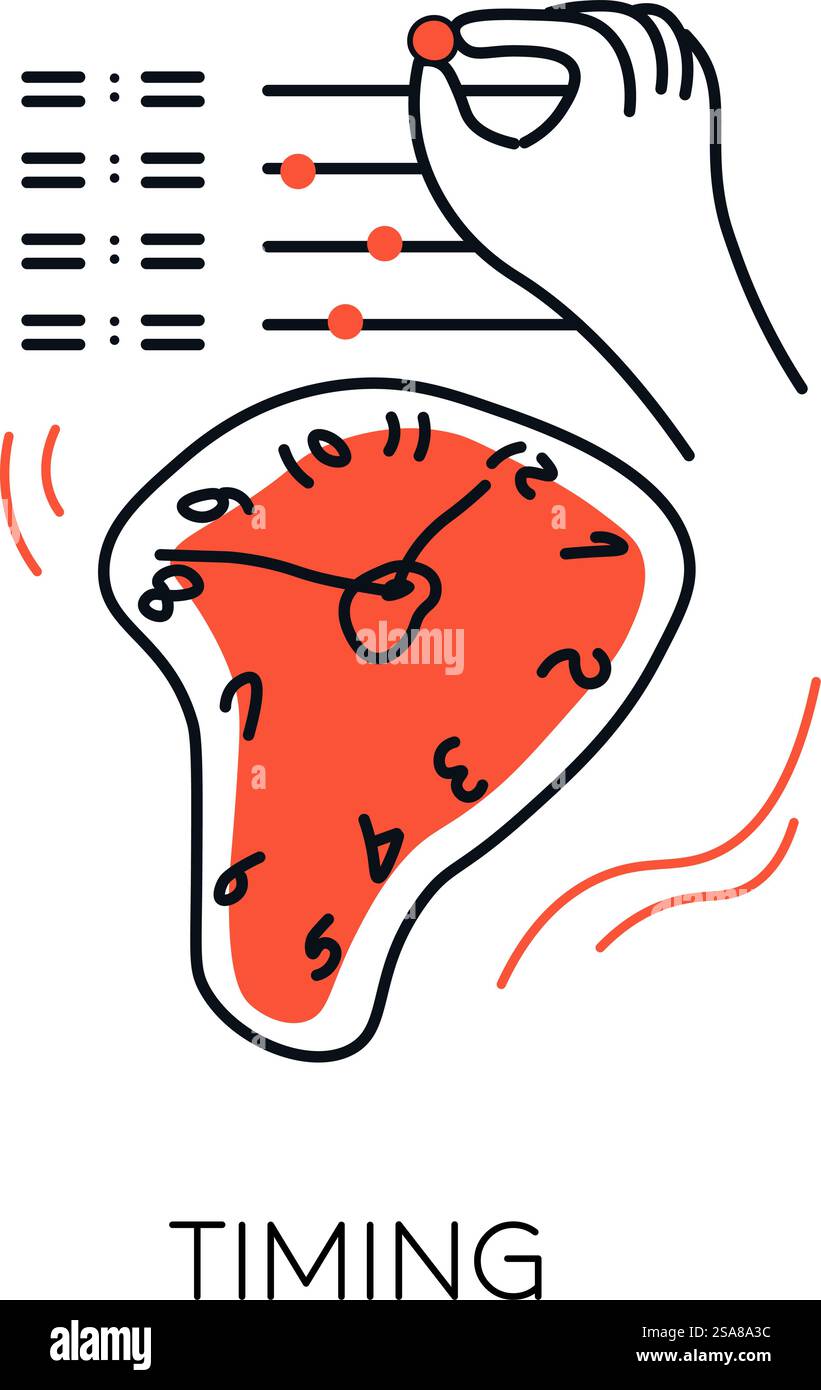 Vector illustration of a person using the three things principle for ...