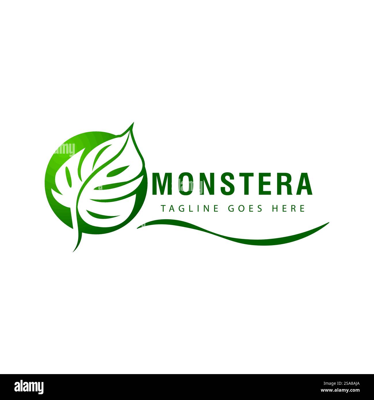 Monstera logo vector template symbol design Stock Vector Image & Art ...