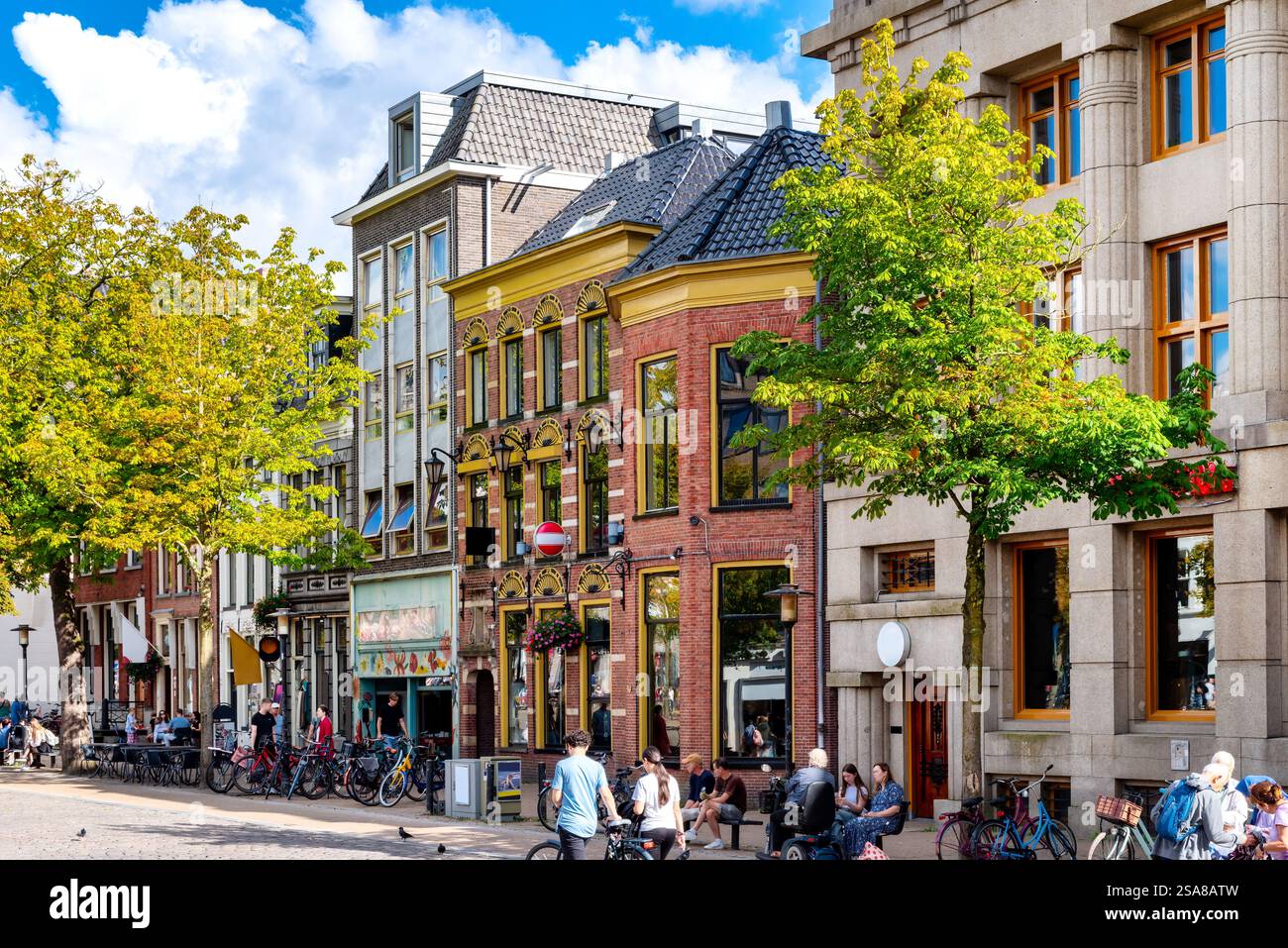 Traditional houses in the city centre of Groningen, Netherlands Stock ...