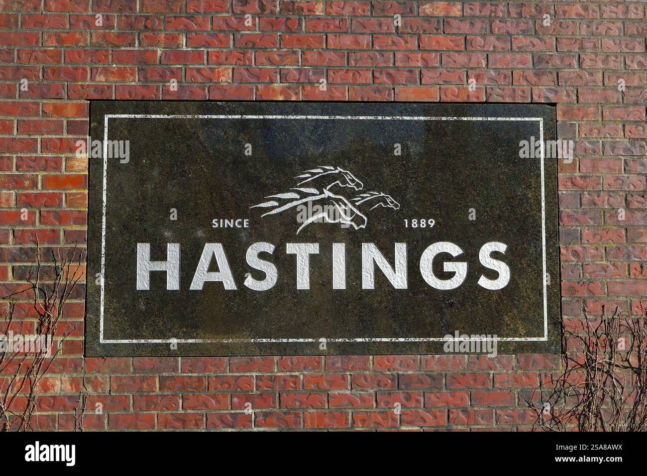 The entrance sign to Hastings Racecourse, located on the Pacific ...