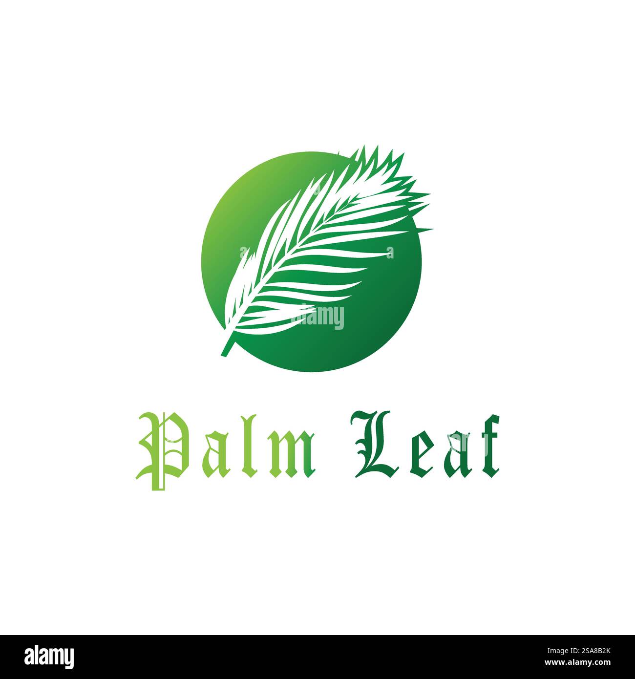 Leaf palm logo vector template symbol and design Stock Vector Image ...