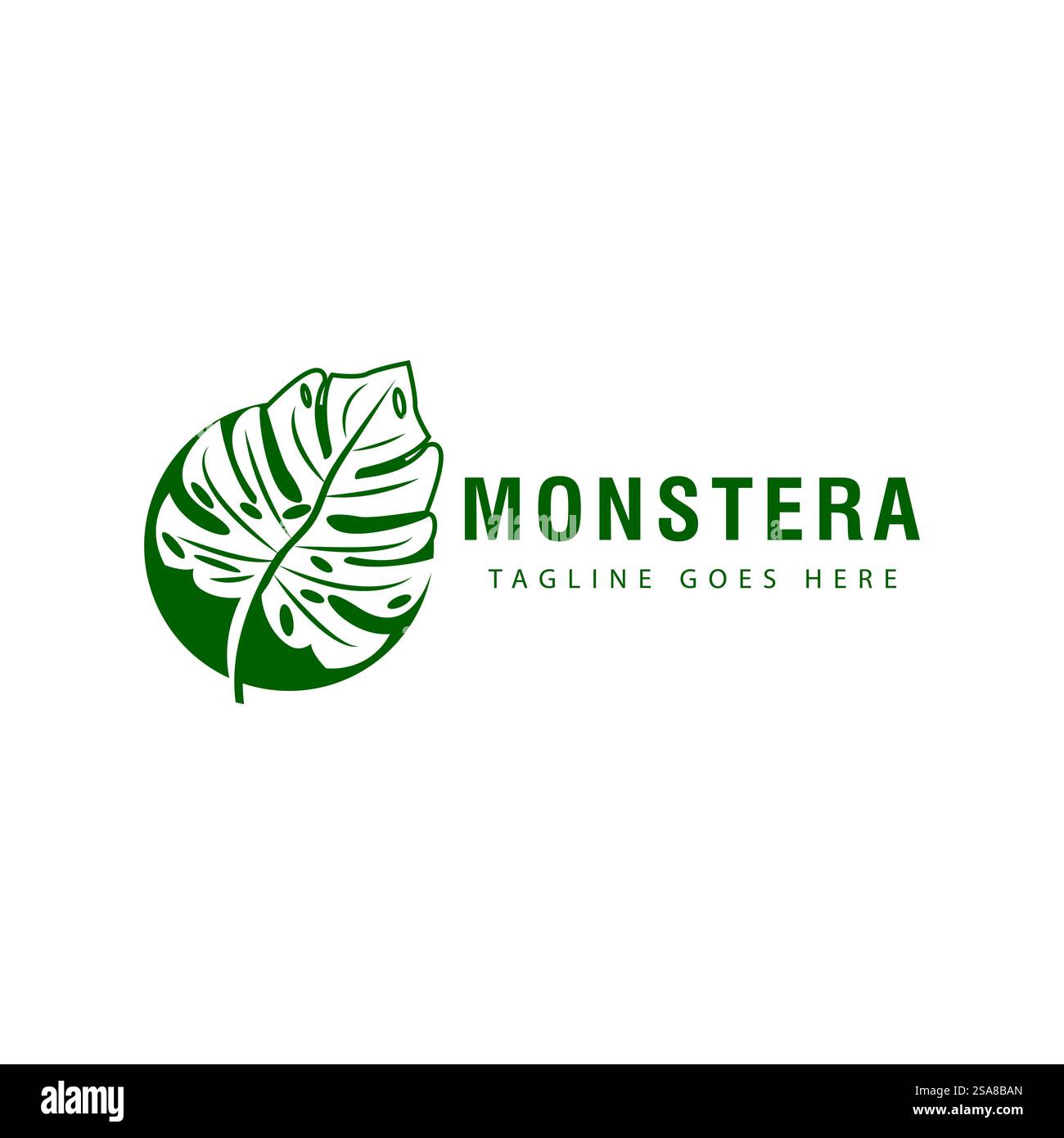 Monstera logo vector template symbol design Stock Vector Image & Art ...