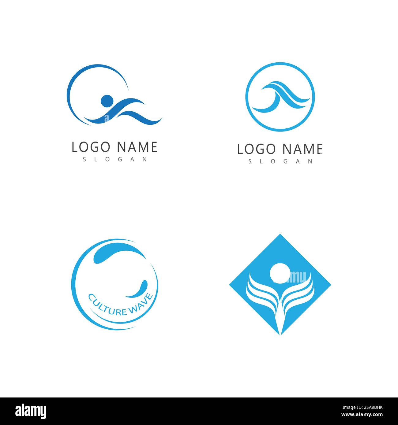 Sea wave logo vector business element and symbol Stock Vector Image ...