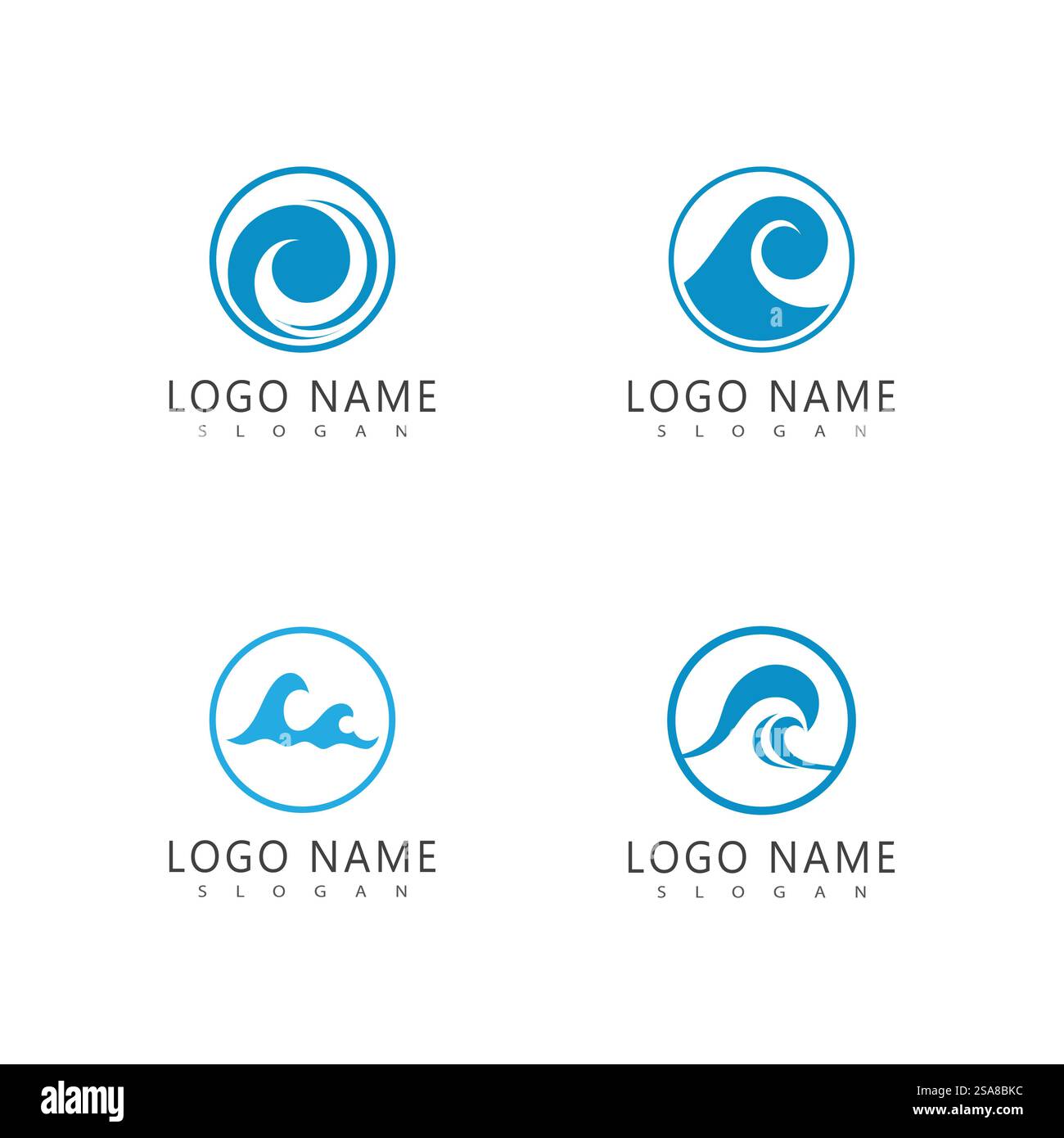 Sea wave logo vector business element and symbol Stock Vector Image ...
