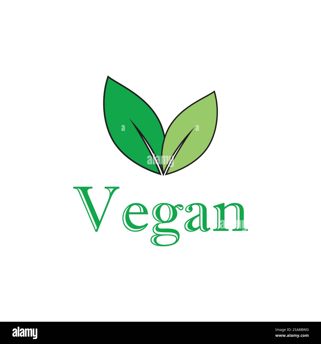 Vegan logo vector template symbol design Stock Vector Image & Art - Alamy