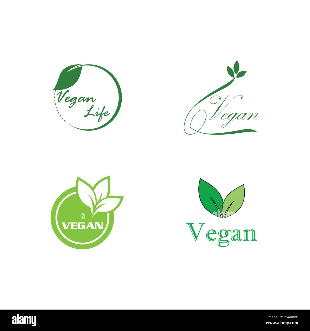 Vegan logo vector template symbol design Stock Vector Image & Art - Alamy