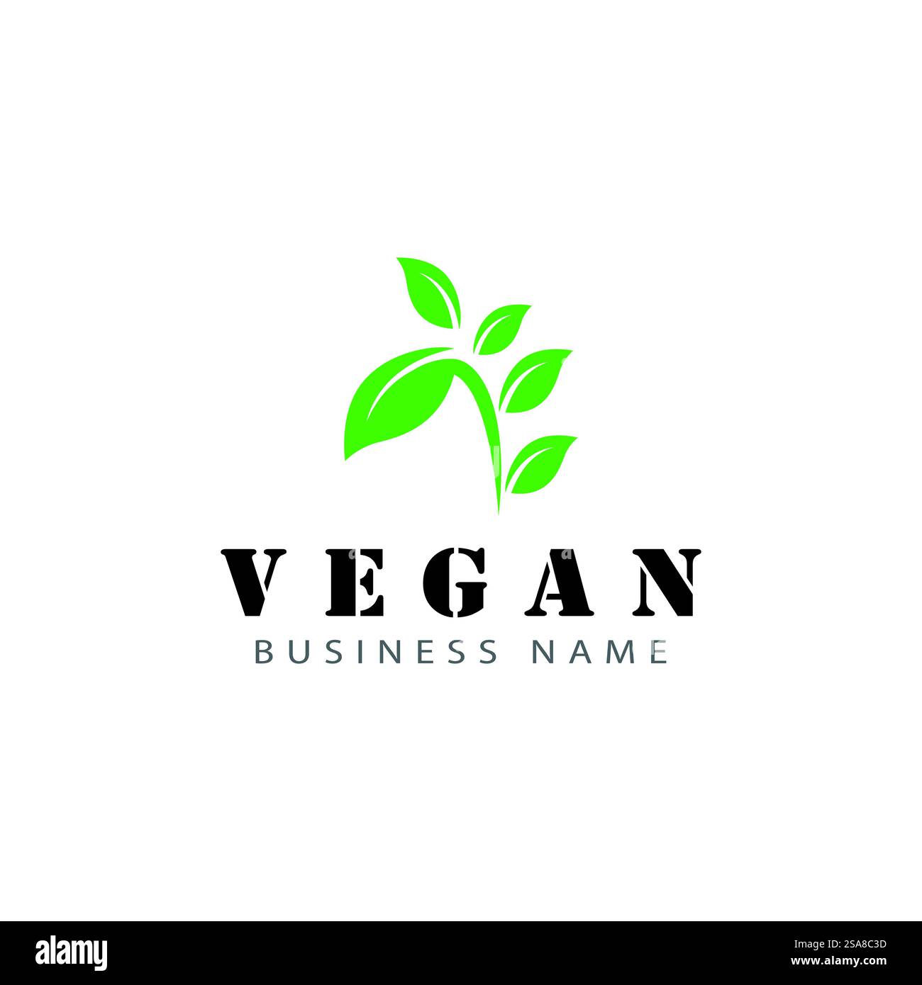 Vegan logo vector template symbol design Stock Vector Image & Art - Alamy